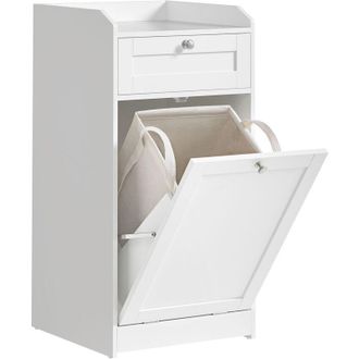 Vasagle Vasagle - Meuble de Salle de Bain, Panier &agrave; Linge, Placard de Rangement, avec 1 Tiroir et 1 Panier &agrave; Linge, Sac Int&eacute;rieur Amovible avec Poign&eacute;es, 40