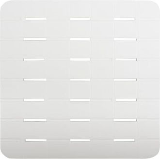 MSV Duschmatte Badematte antibakteriell rutschfest mit Saugnäpfen - Weiß- ca. 55 x 55 cm