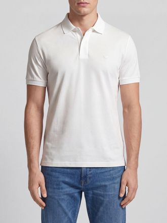 Emporio Armani Polo slim fit en m&eacute;lange de lyocell et coton avec patte de boutonnage dissimul&eacute;e