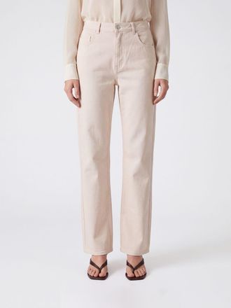 Isabel Marant Jean &eacute;vas&eacute; taille haute Belvira en denim de coton