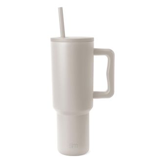 Simple Modern Thermobecher mit Strohhalm und Griff | Isolierter Edelstahl-Trinkbecher Eiskaffee-Reisebecher | Geschenke f&uuml;r Frauen und M&auml;nner | Trek | 1180ml | Almo
