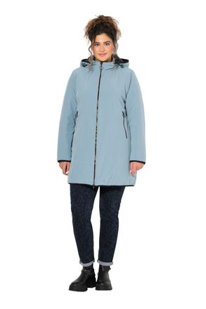 Ulla Popken Damen gro&szlig;e Gr&ouml;&szlig;en &Uuml;bergr&ouml;&szlig;en Plus Size HYPRAR Wende-Steppjacke, Reflektor, 2-Wege-Zipper