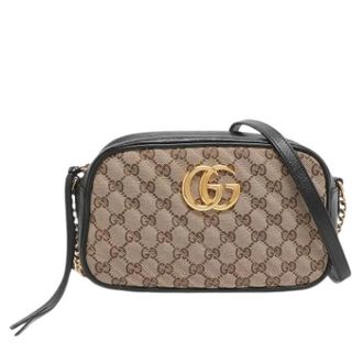 Gucci Sac bandouli&egrave;re en toile Pre-owned - Femme - Pre-owned - Brun - Taille: ONE Size