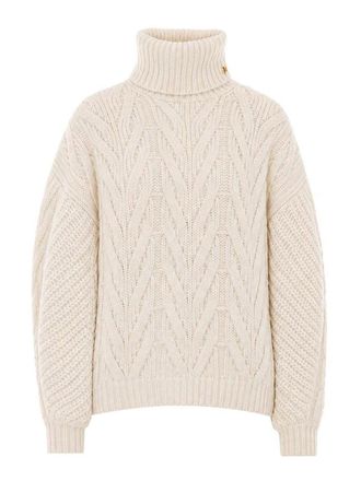 Elisabetta Franchi Pull Col Roul&eacute; - Blanc