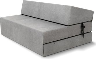 FDM Klappmatratze Suzi Maxi 120x200 cm Kaltschaum Gästematratze Höhe 14 cm Härtegrad H3 Öko-Tex Allergikergeeignet Bezug Trinity Waschbar grau