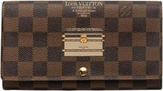Louis Vuitton Pre-owned Damier Ebene Long Wallet - Femme - Pre-owned - Brun - Taille: ONE Size