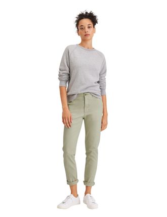 Dockers Damen Weekend Chino Slim Fit, Tall Casual Chinos, Lint, 28