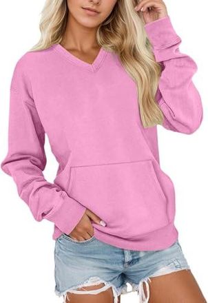 Generic 2026 Femme Sweat-Shirt sans Capuche Manches Longues Sport Casual Polaire Sweat avec Doublure en Polaire Sweat sans Capuche Femme Sweat-Shirt sans Capu