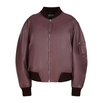 The Attico Mauve Leder Bomberjacke - - Jackets - Damen - Lila - S