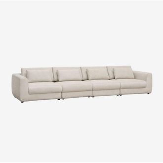 Sklum 4-teiliges modulares Sofa mit verstellbarer Kopfst&uuml;tze aus Chenille Cataline