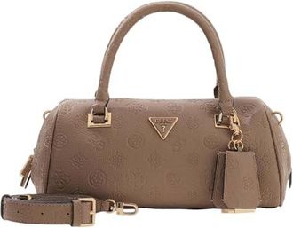 Guess sac &agrave; main sac &agrave; &eacute;paule bandouli&egrave;re Cresidia II Box Satchel Dark Taupe Logo