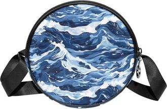 Generic Sac &agrave; bandouli&egrave;re Circle pour femme, petit sac &agrave; bandouli&egrave;re avec fermeture &eacute;clair, bretelles r&eacute;glables, sac &agrave; main rond d&eacute;contract&eacute; pour femmes et fi