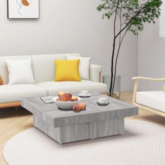 vidaXL Table basse Sonoma gris 90x90x28 cm Bois ding&eacute;nierie