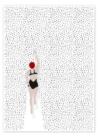 Posterlounge Punktschwimmer Poster von Amy and Kurt 30 x 40 cm Wandbilder Wanddeko
