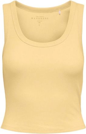 Only Only, Femme, Tops, Jaune, Taille: 42 FR D&eacute;bardeur sans manches &agrave; col rond