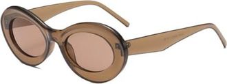 Generic Lunettes De Soleil Ovales R&eacute;tro For Femmes, Protection UV400, Lunettes De Soleil For Hommes For La Conduite Et Les Sports De Plein Air(Brown)