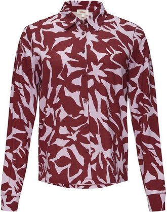 s.Oliver Langarmbluse T-Shirt Hemdbluse aus Jersey