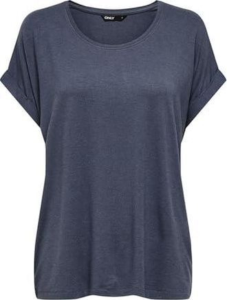 Only Femme Onlmoster S/S O-Neck Top Noos JRS T-Shirt, Bleu Gris, XS EU