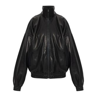 Acne Studios Lederjacke mit Vintage-Effekt - - Jackets - Damen - Schwarzk - XS