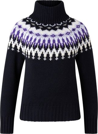 Bogner Norweger-Pullover Ingrid für Damen - Navy-Blau/Off-White/Violett - 38