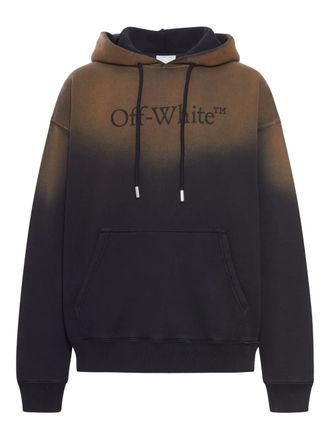 Off-white Hoodie mit Logo-Print - Schwarz