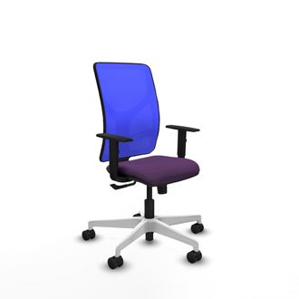 Piqueras y Crespo Lendenwirbelst&uuml;tzstuhl mit 1D-Armlehnen, ausgestattet mit 3 Positionen und Schneideschaum, mit 65 mm Nylon-Rollen, Blau/Violett