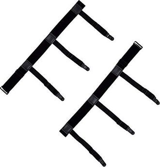 DonDon Hommes pinces pour chemises longueur ajustable noir 2-pièces