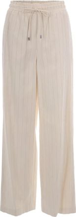 Liu Jo Femme, Pantalons, Beige, Taille: 38 FR Wide Pantalons