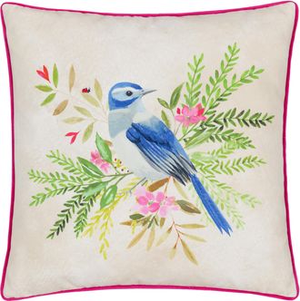 furn. Evans Lichfield Daisy Hill Bluebird Bedruckter Kissenbezug - Mehrfarbig/Rosa - 45 x 45 cm
