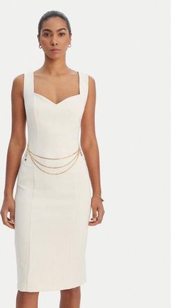 Fracomina Coctailkleid FR26SD2017W42901 &Eacute;cru Slim Fit