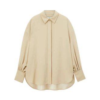 Joseph Femme, Blouses et Chemises, Beige, Taille: 40 FR Chemisier Camilia en Twill Satin&eacute;
