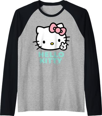 Hello Kitty Peace Love XOXO S&uuml;&szlig;e Freundschaft Klassische Pose Raglan