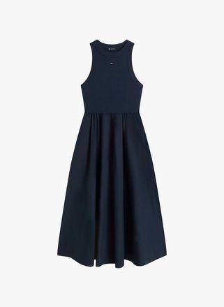 Tommy Hilfiger Robe d&eacute;bardeur longue slim en popeline en coton