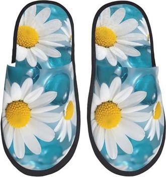 Generic Pantoufles De Maison Marguerites Antid&eacute;rapant Pantoufles DHiver Cozy Chaussons DInt&eacute;rieur Pour Camping Chambre Spa M