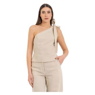 Kocca Femme, Tops, Beige, Taille: 44 FR Top asym&eacute;trique &agrave; une &eacute;paule avec