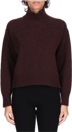 Ermanno Scervino Femme, Pulls, Brun, Taille: 40 FR Maglia Collo Alto