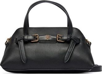 Tommy Hilfiger Handtasche Th Buckle Mini Tote AW0AW19034 Schwarz