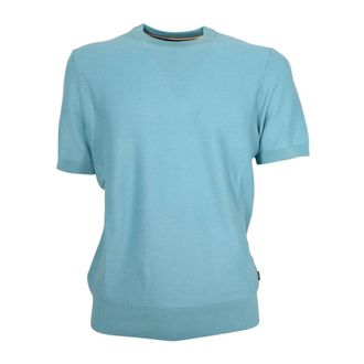 HUGO BOSS Homme, Pulls, Bleu, Taille: S Tricot Tantino Manches Courtes