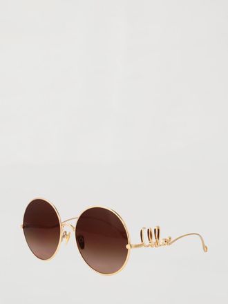 Chlo&eacute; Runde Sonnenbrille von aus Metall mit Logo-Schriftzug