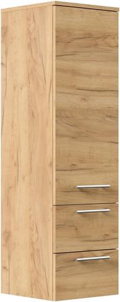 Magnolia Home Hochschrank 120 cm mit Glaseinlagen Farbe Eiche Gold