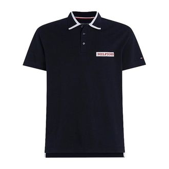 Tommy Hilfiger Polo droit logo patch&eacute; - - Tops - Herren - Blau - L