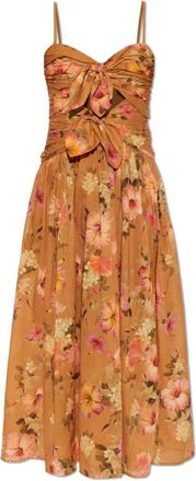 Zimmermann Robe mi-longue Mahon &agrave; nouer - Femme - Robes - Brun - Taille: 36 FR