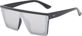 Generic Lunettes De Soleil &Agrave; Monture Large For Homme Et Femme, Id&eacute;ales For Lext&eacute;rieur, Les Vacances, Le Sport La Conduite(Silver)