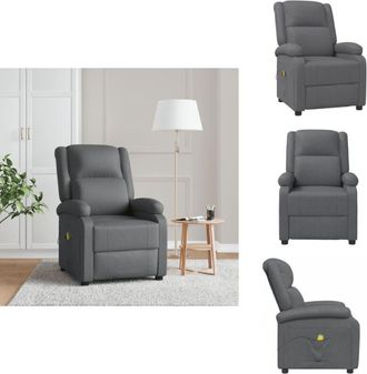 vidaXL Massagesessel Anthrazit Kunstleder - Massage Stuhl - Relaxsessel - Massagesessel - Entspannungsstuhl - Ergonomischer Stuhl