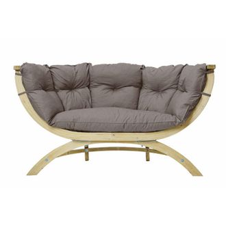Amazonas Sandals Amazonas - Loungesofa Siena Due Taupe inkl. Sitzkissen ca. 171,5 x 94 x 67 cm f&uuml;r Haus und Garten