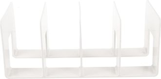 TOPBATHY Acryl B&uuml;cherregal Organizer 4 F&auml;cher Verdicktes Langlebiges Datei Und Buchst&uuml;tzen Regal F&uuml;r B&uuml;ro Arbeitszimmer Dokumentenablage