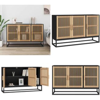 vidaXL Sideboard Schwarz 105x30x65 cm Holzwerkstoff - Schreibtisch - Wohnzimmerm&ouml;bel - Sideboard Schwarz - Holz Sideboard - Regal - Home & Living