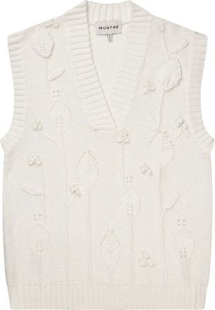 Munthe Femme, Pulls, Blanc, Taille: 38 FR V-neck Tricots