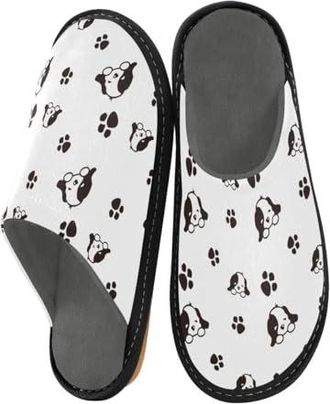 HMZXZ Chaussons dint&eacute;rieur avec empreintes de pattes danimaux mignons pour homme et femme, multicolore, 37.5/38 EU