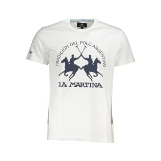 La Martina Wei&szlig;es Baumwoll Herren T-Shirt - - Tops - Herren - Wei&szlig; - M